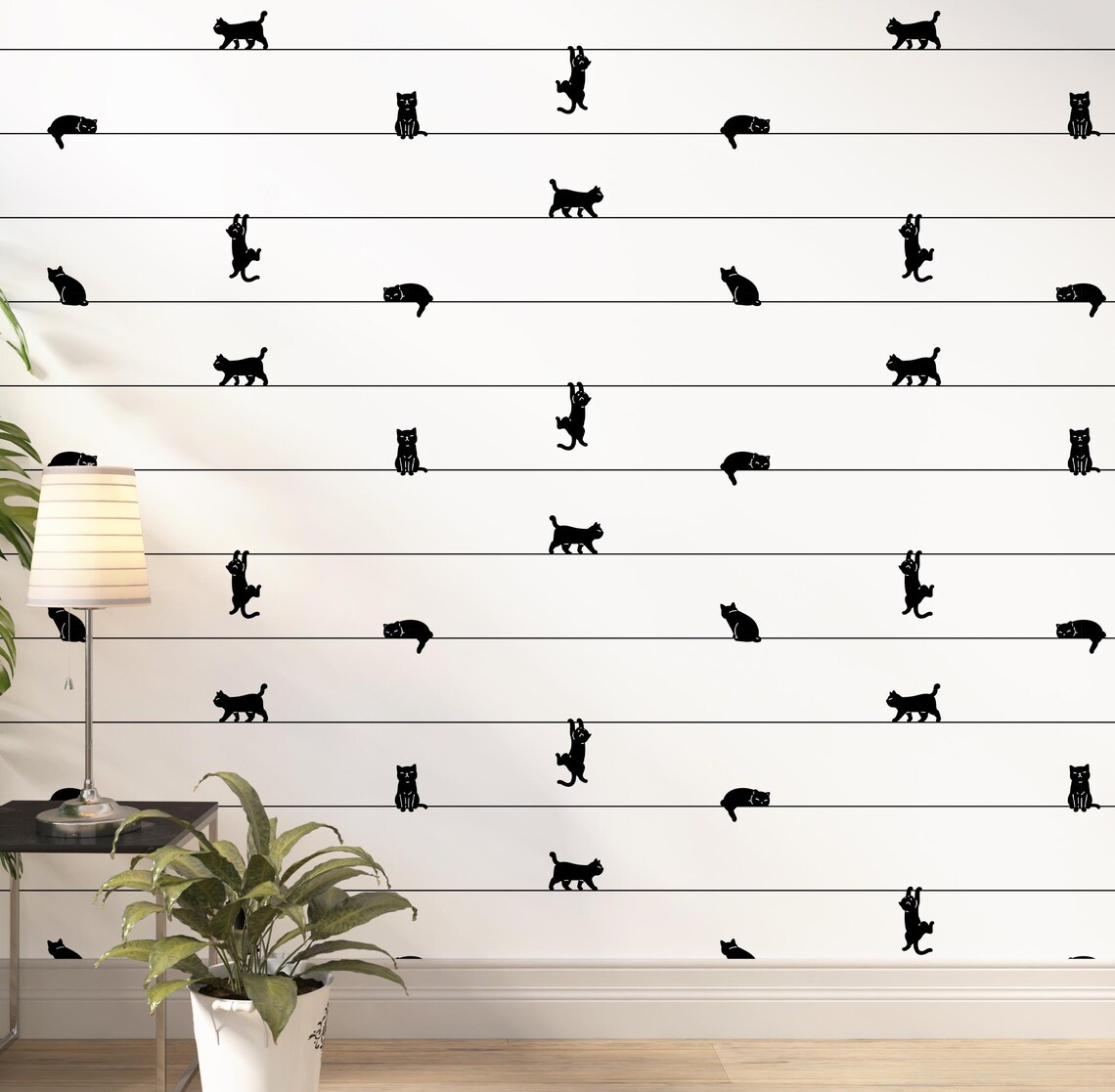 Cat Wallpaper Mural – Pet Wall Mural Peel and Stick – Large Peel and ...