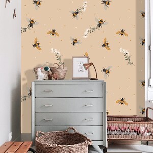 Bee Wallpaper Peel and Stick Wallpaper Self Adhesive Wallpaper Insect ...