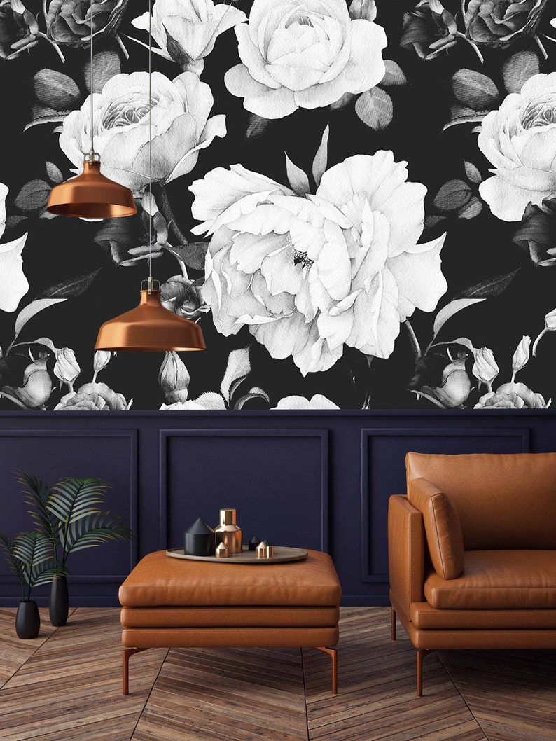 Floral Wallpaper Peel and Stick Wallpaper Self Adhesive | Etsy