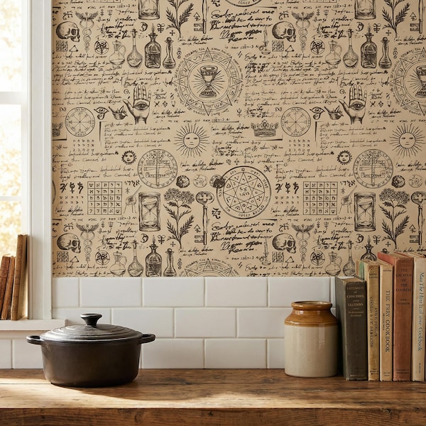 Herbs Wallpaper - Etsy UK