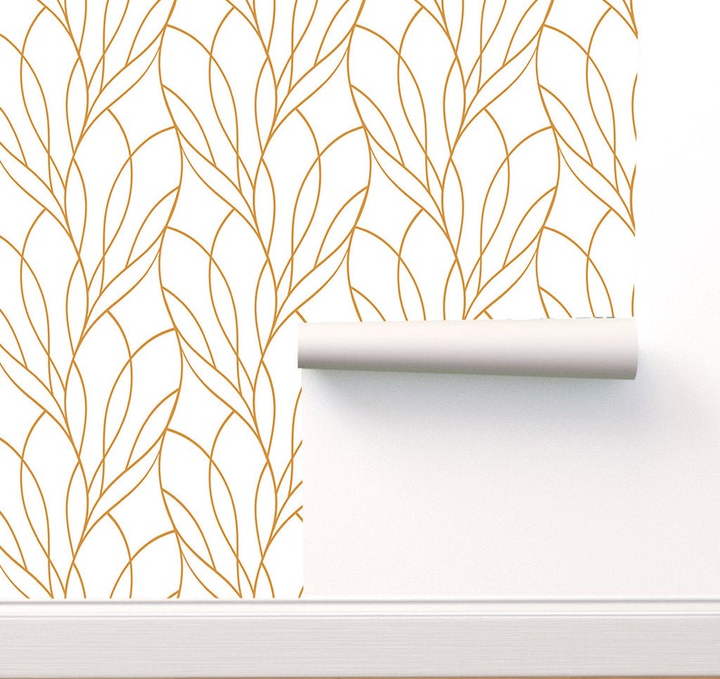 Leaves Removable Wallpaper Leaf Pattern Leaf Wall Decor - Etsy