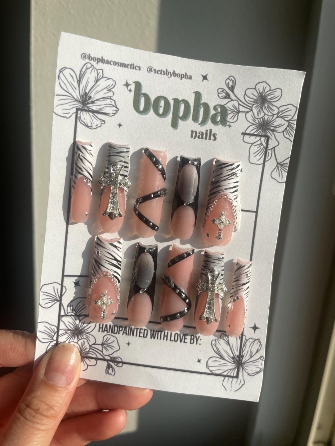 Black Silver Opium Nails, Alt Chrome Zebra Set, BB Belt Aura Corset ...