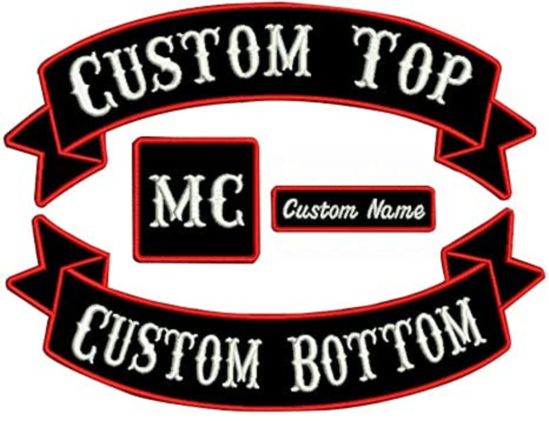 Custom Biker Embroidered Patches, Made to Order, Custom Biker Vest ...