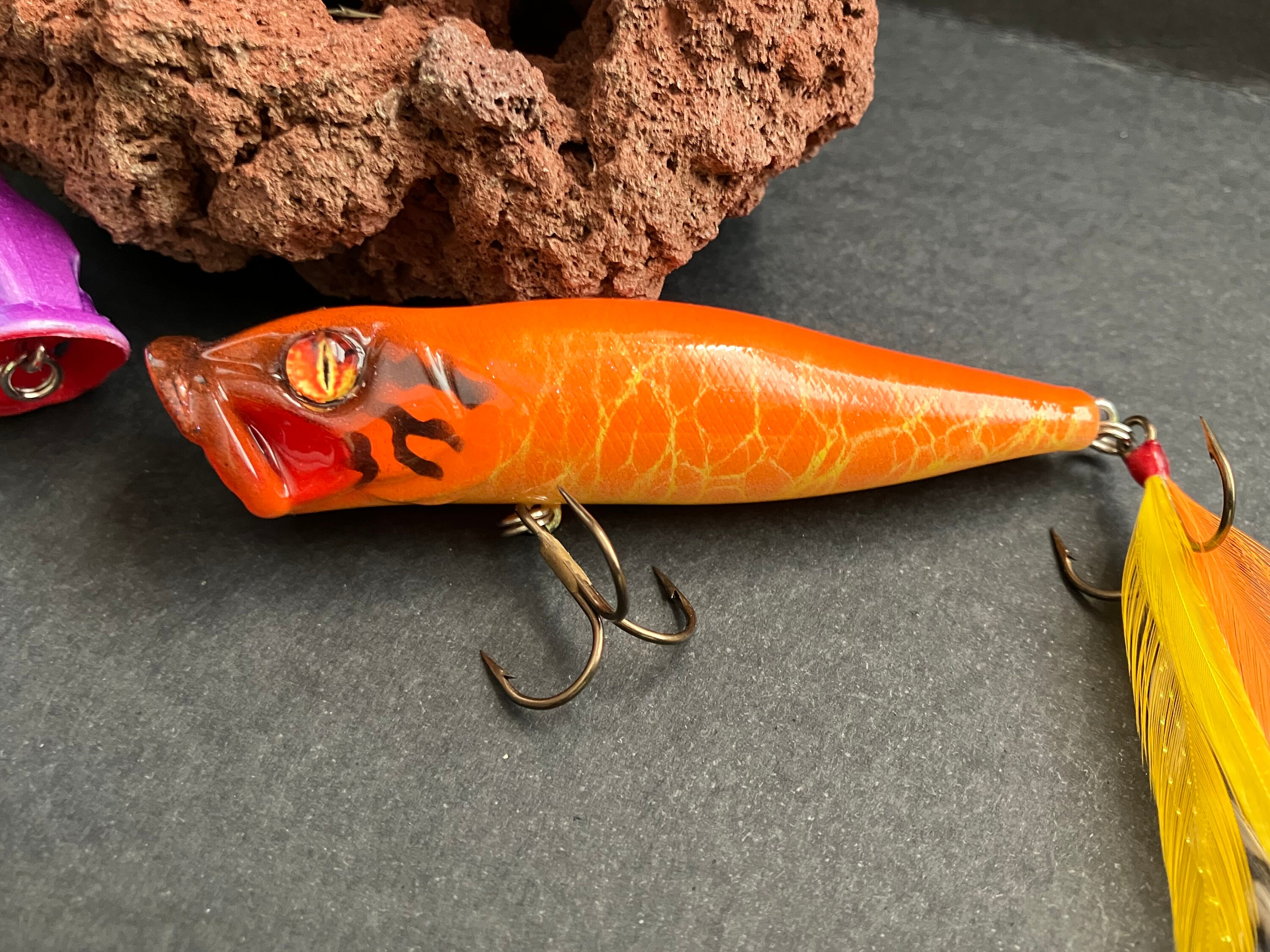 Fishing Lure-topwater Popmax Jr Popper-custom Painted Lure-popper - Etsy