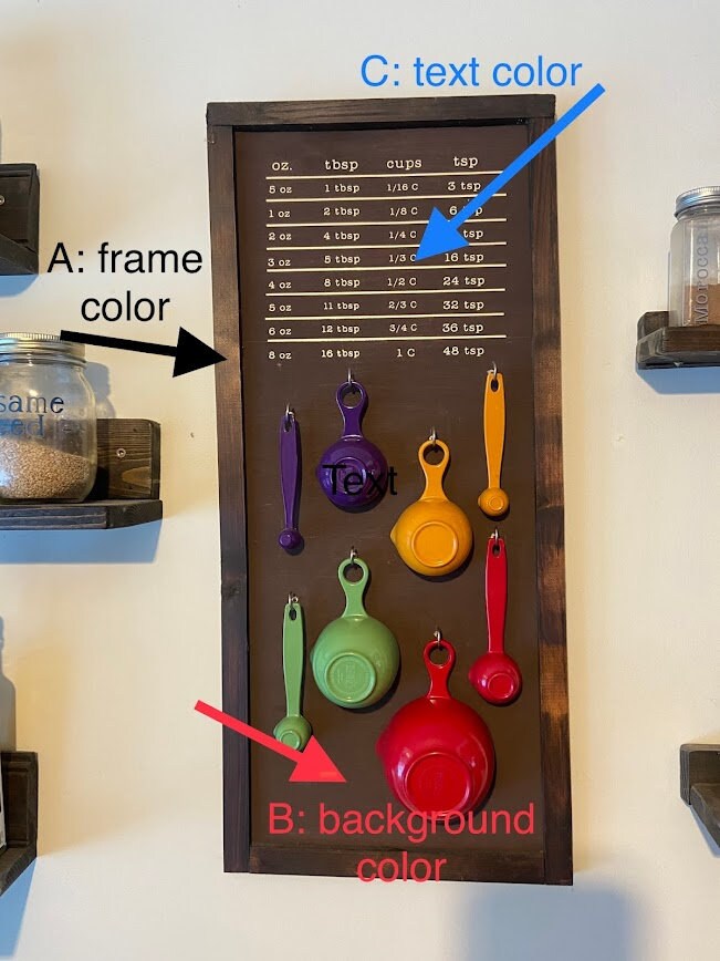 Measuring Cup Storage and Conversions - Etsy