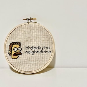 Ned Flanders Cross Stitch PATTERN ~ Hi-diddly-ho Neighborino ~ 2 Pdfs ...