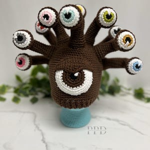 MADE TO ORDER ~ Beholder Crochet Knit Hat ~ Choose Main Color ~ Red ...