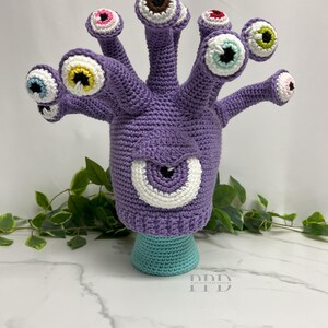 MADE TO ORDER ~ Beholder Crochet Knit Hat ~ Choose Main Color ~ Red ...