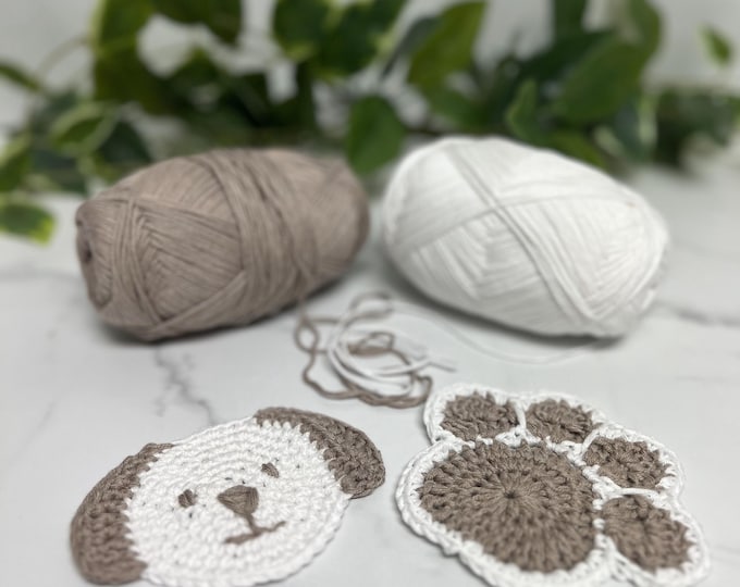 Crochet Coasters Funny Coasters Dog Coasters Crochet Coaster Animal ...