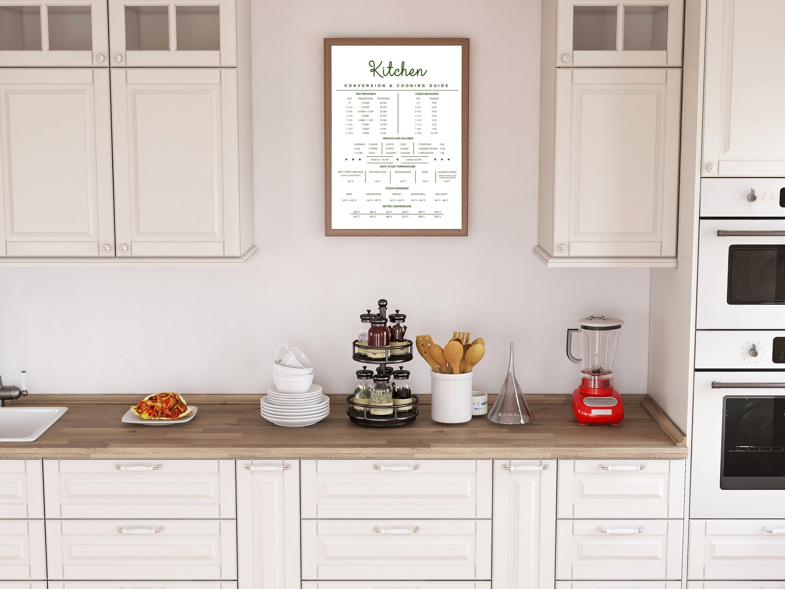 Kitchen Conversion Chart PRINTABLE - Fahrenheit Celsius - PDF (digital ...