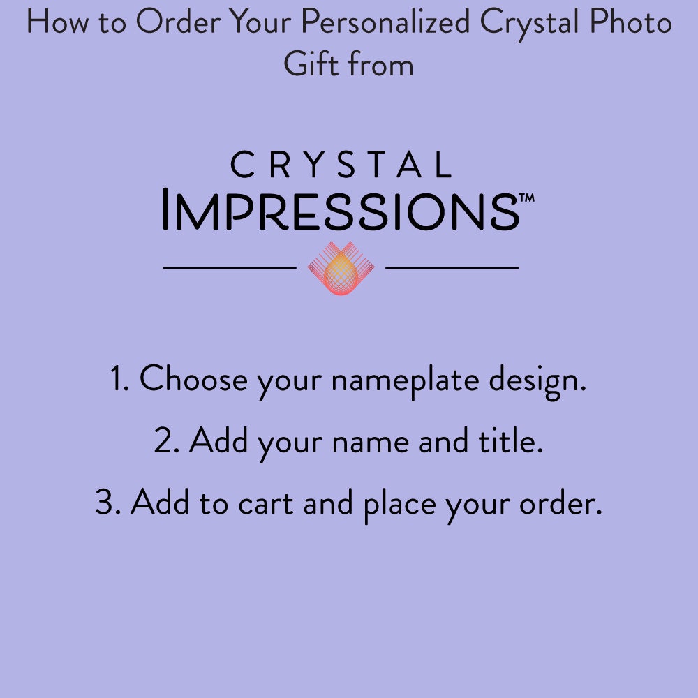 Custom Crystal Nameplate Office Plaque Personalized Name - Etsy