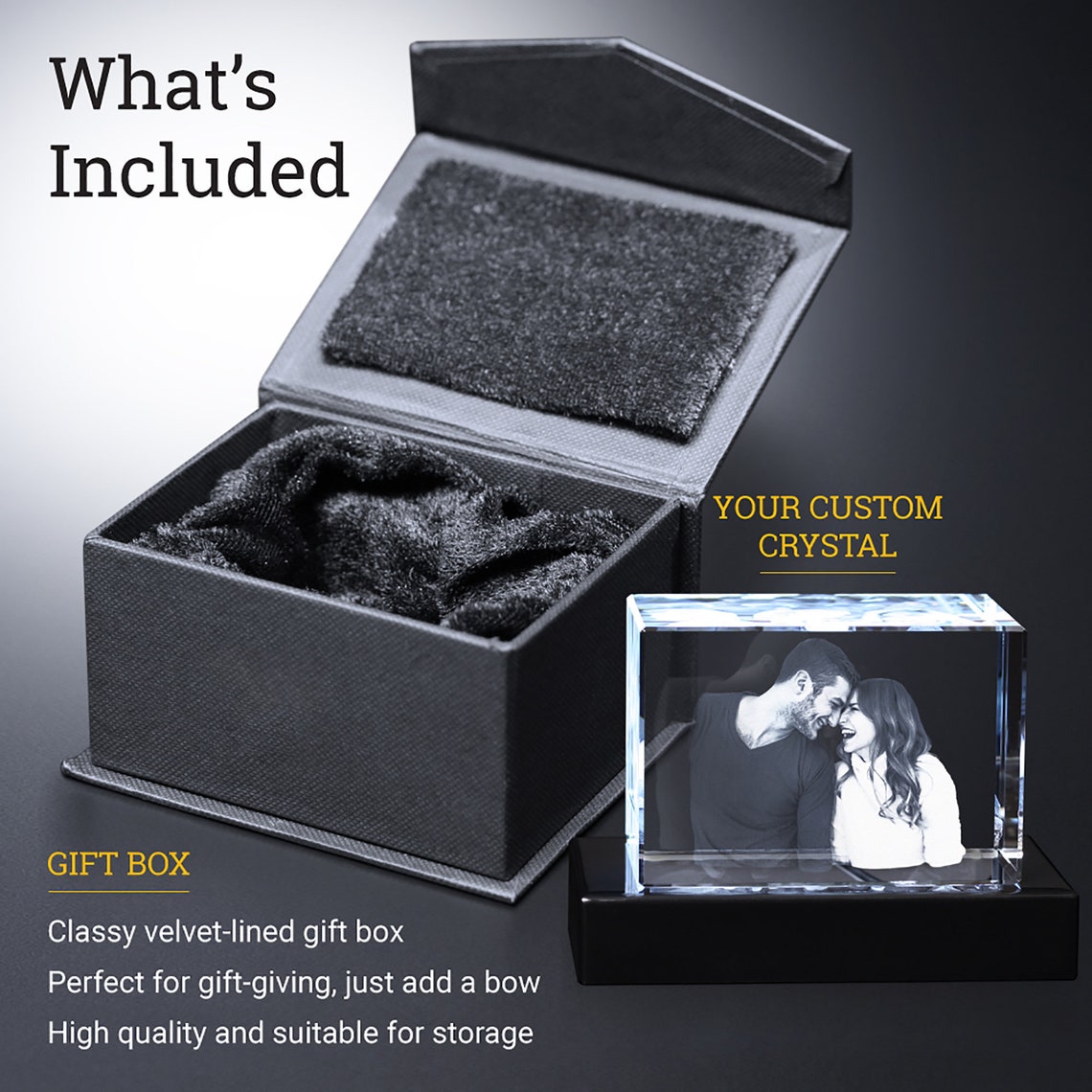 3D Tower portrait Crystal Laser Engraved With Your Custom - Etsy