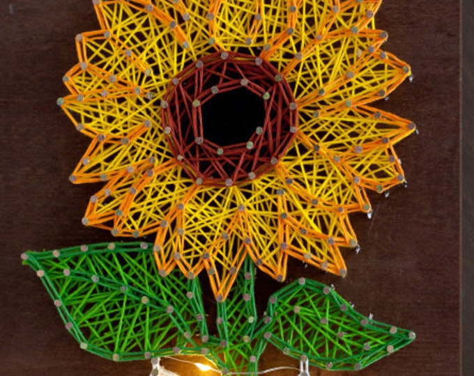 String Art Set flower Sunflower Size: | Etsy
