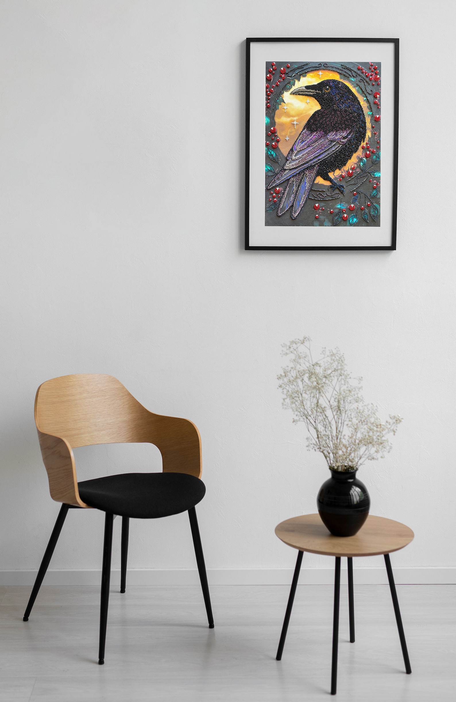 DIY Bead Embroidery Kit Crow, GIFT Size: 2535 Cm 9.813.8 Abris Art - Etsy