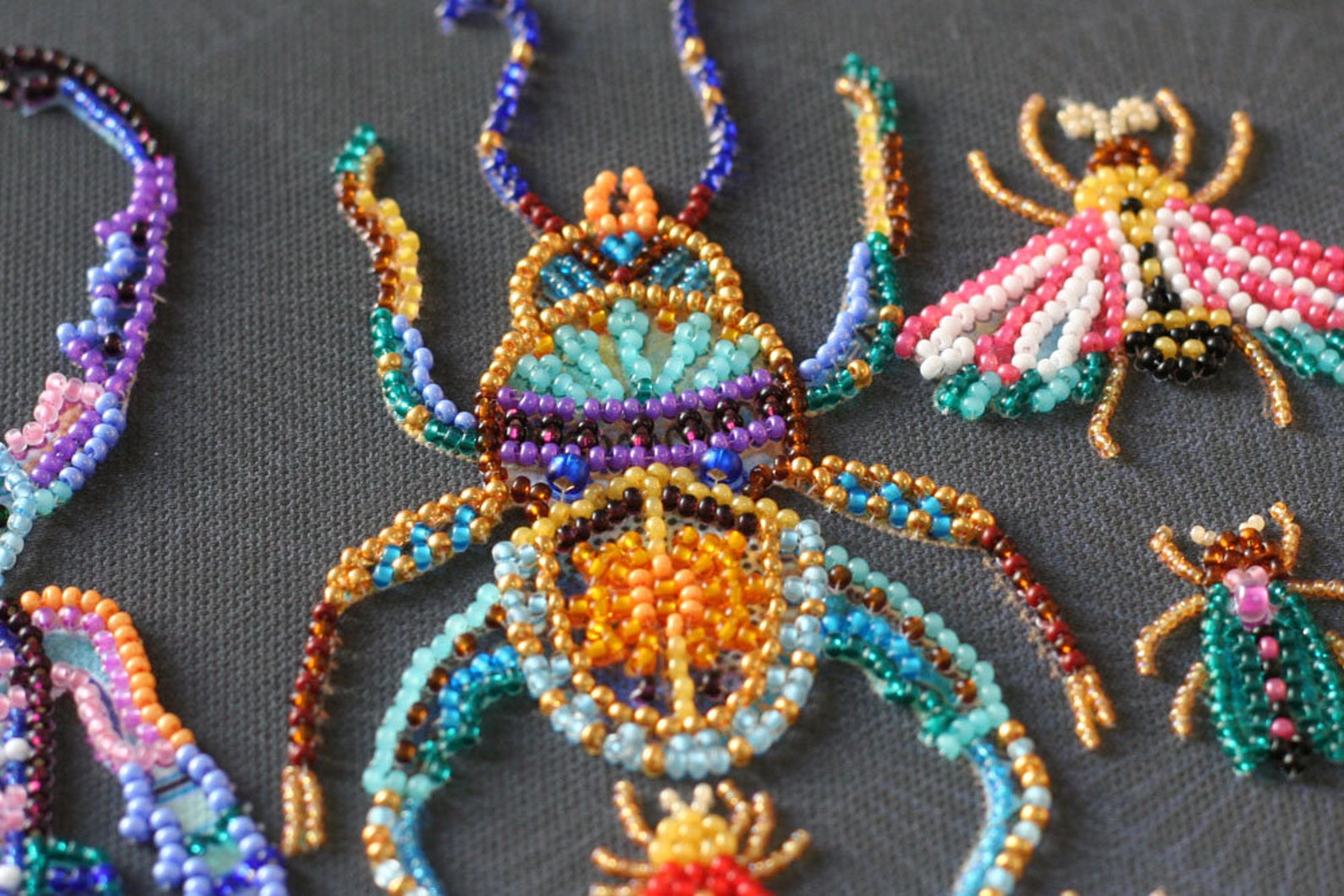DIY Bead Embroidery Kit Beetles, GIFT Size: 9.4"×13" (24×33 Cm) | Abris ...