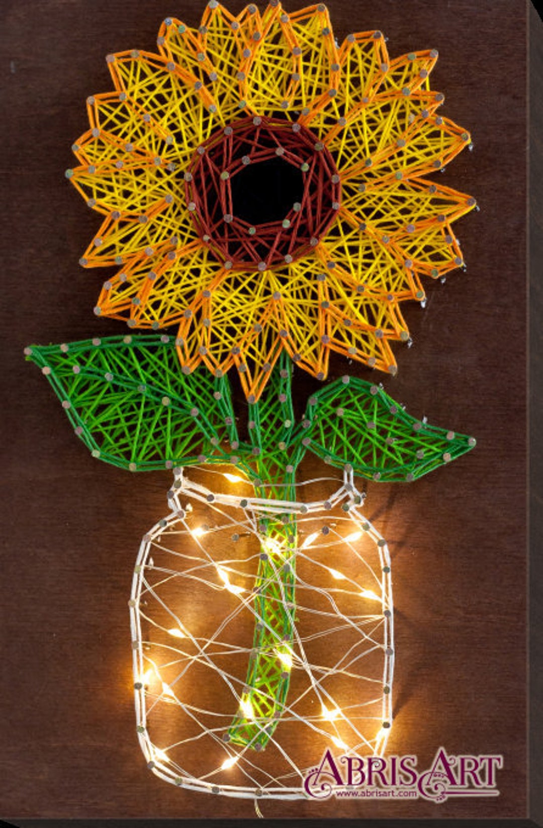 String Art Set flower Sunflower Size: 7.511.4 19x29 Cm, GIFT - Etsy