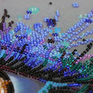 DIY Bead Embroidery Kit Royal Gaze - Eye, GIFT Size: 10.6"х14.5" (27x37 ...