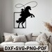 Cowboy Whip CNC Router Vinyl Cut Sticker, Cowboys Laser Cut Dxf ...