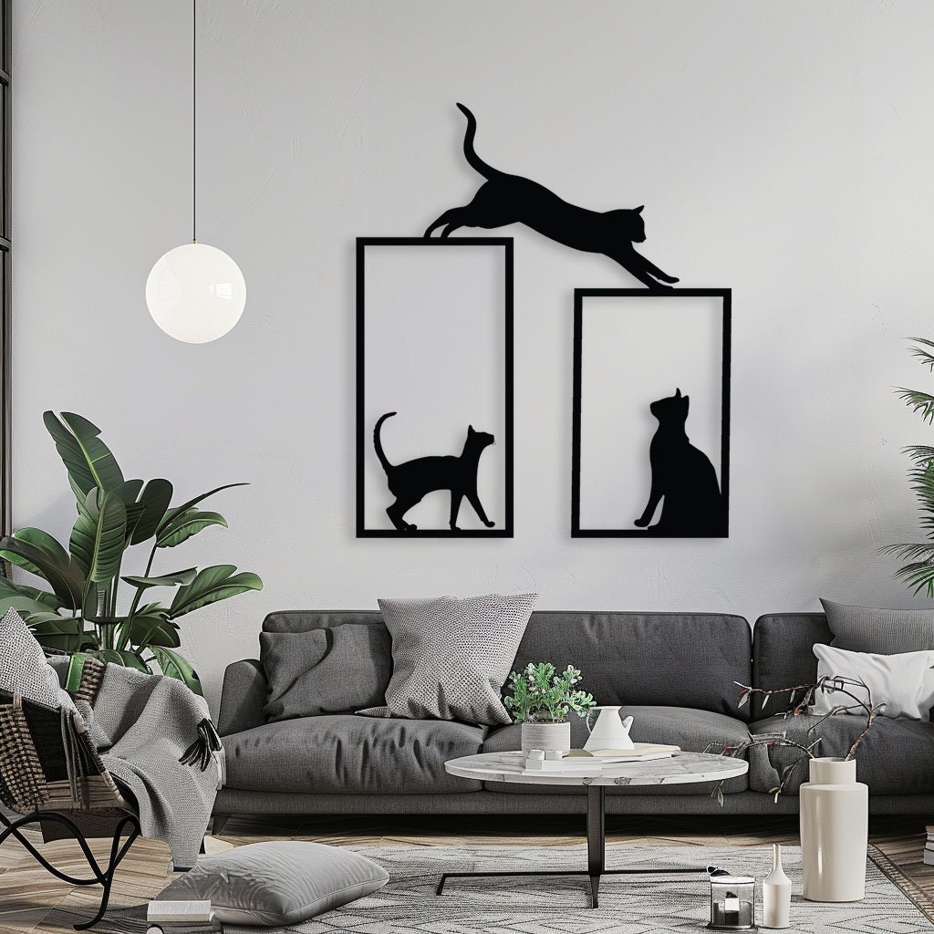 Cat Laser Cut Vector Files, Cat Dxf, Cat Silhouette, Cat Svg Home Decor ...