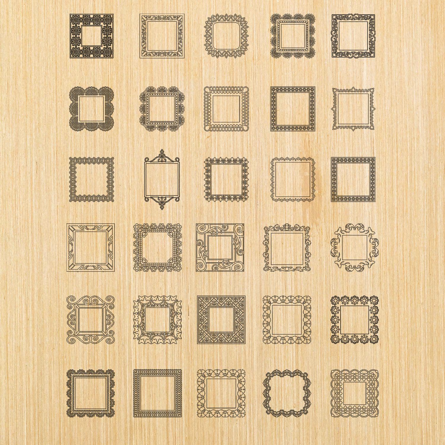 430 Frame Decorative Dxf Svg Bundle, Laser Cut Files Cnc Wood Working ...