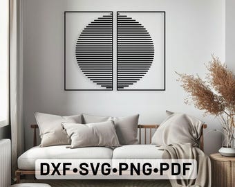 Minimalist Line Abstract Svg DXF Laser Cut Files, Geometric Shapes ...