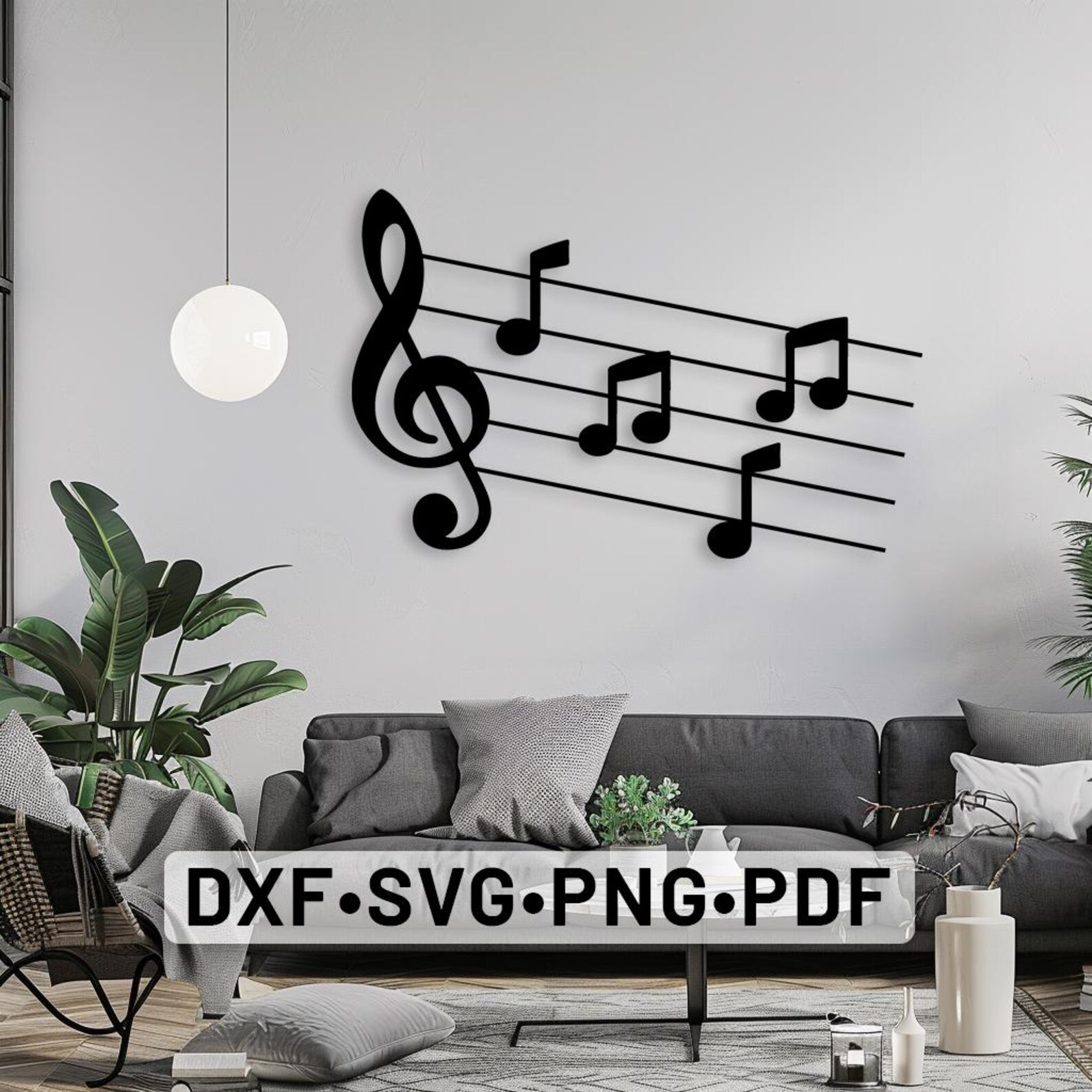 Music Note Dxf, Music Notes Clipart, Musical Notes Svg Files for Cricut ...