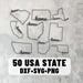 All 50 Usa America States Outline Dxf Svg Bundle, United States Svg ...