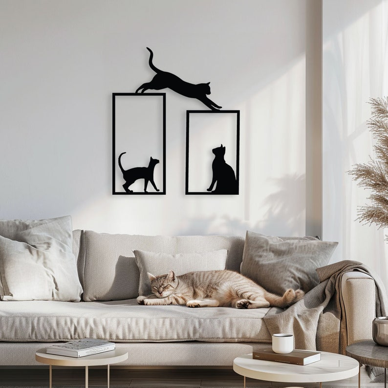 Cat Laser Cut Vector Files, Cat Dxf, Cat Silhouette, Cat Svg Home Decor ...