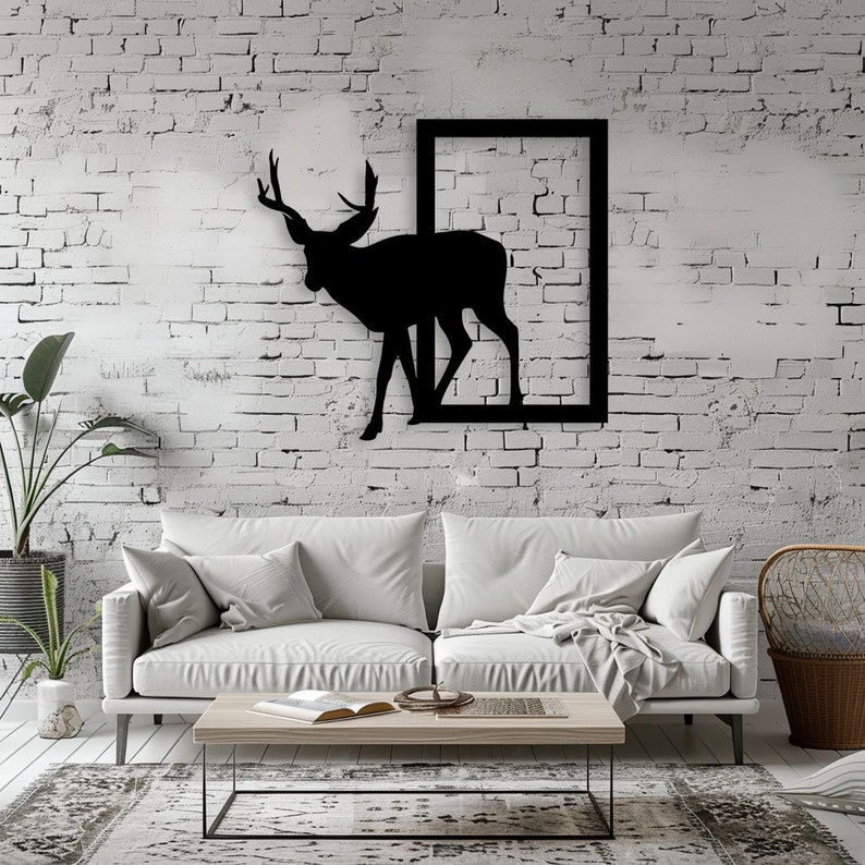 Deer Wall Hangings, Router Cutting File,, Wall Art Dxf, Digital Wall ...