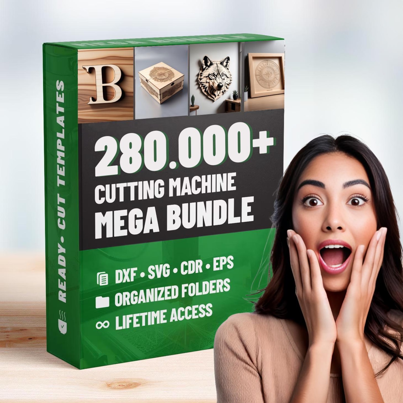 280,000+ Laser Cutting Files Mega Bundle Vector Laser Template Svg Dxf ...