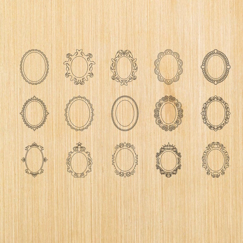 430 Frame Decorative Dxf Svg Bundle, Laser Cut Files Cnc Wood Working ...