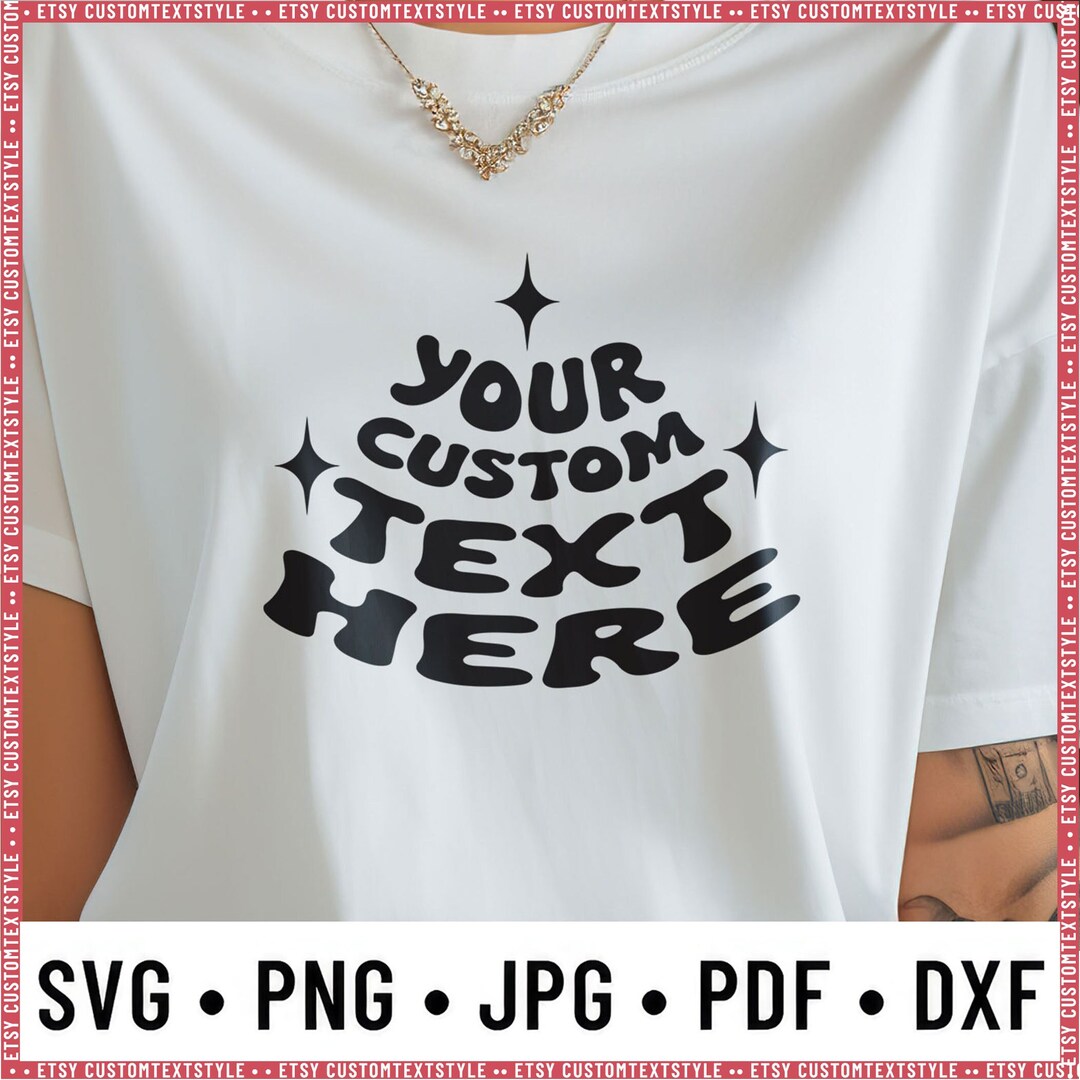 Custom Retro Personalized Text SVG, Customized Retro Wavy Text Svg ...