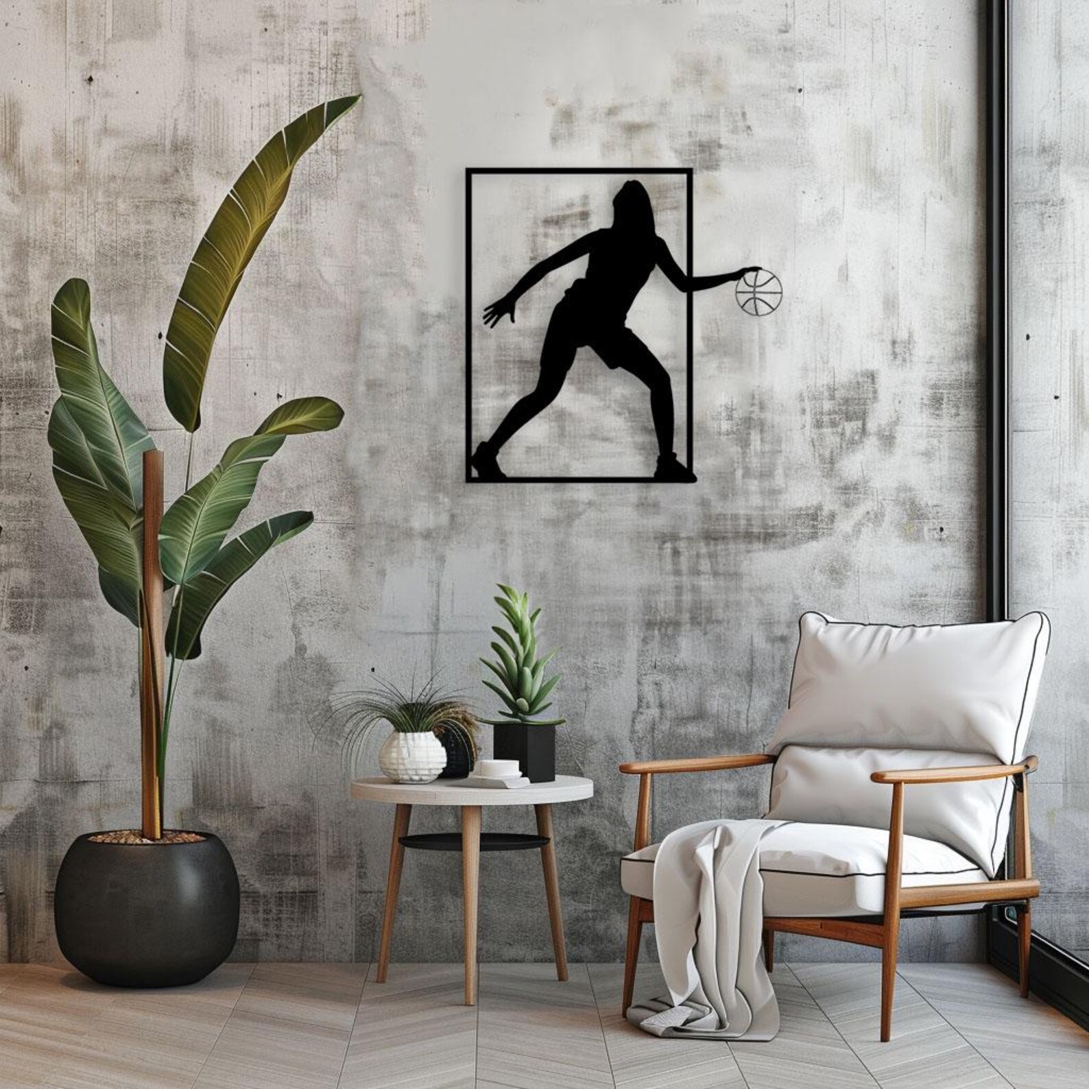Girl Basketball Svg Laser Cut Files Dxf, Basketball Wall Art Laser Cut ...