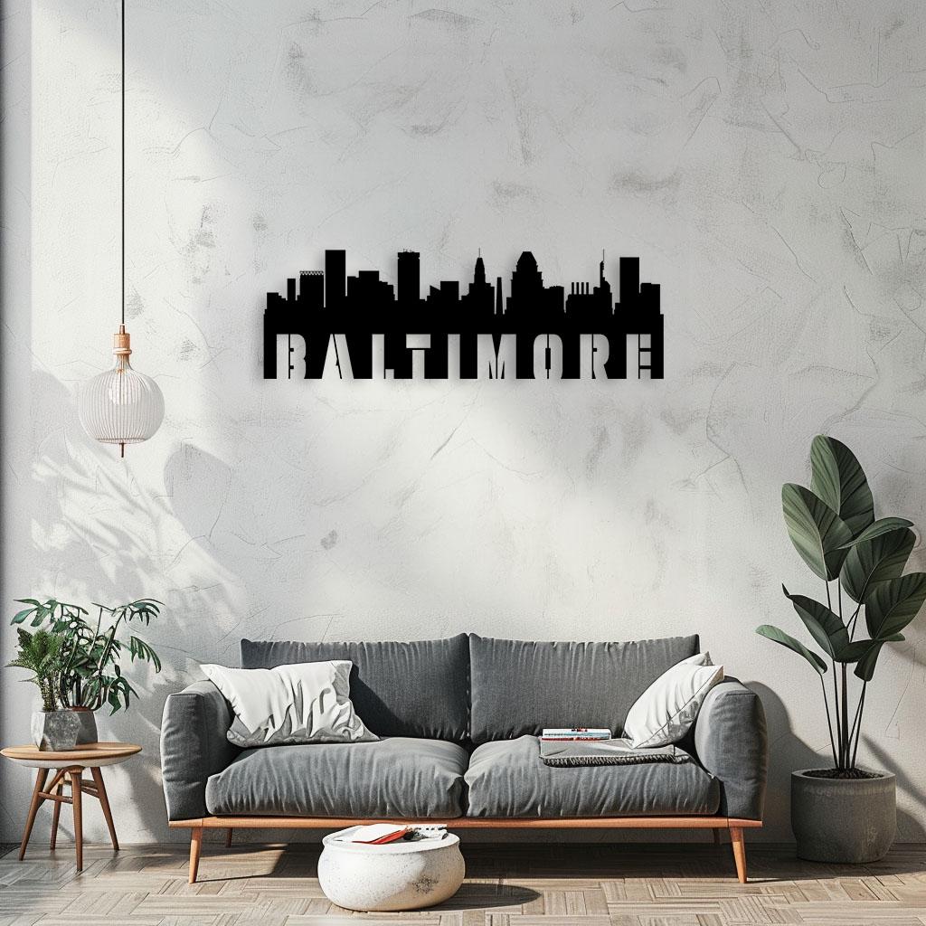 City Skyline Silhouette Wall Art Dxf Svg, Chicago Dxf Boston Dxf ...