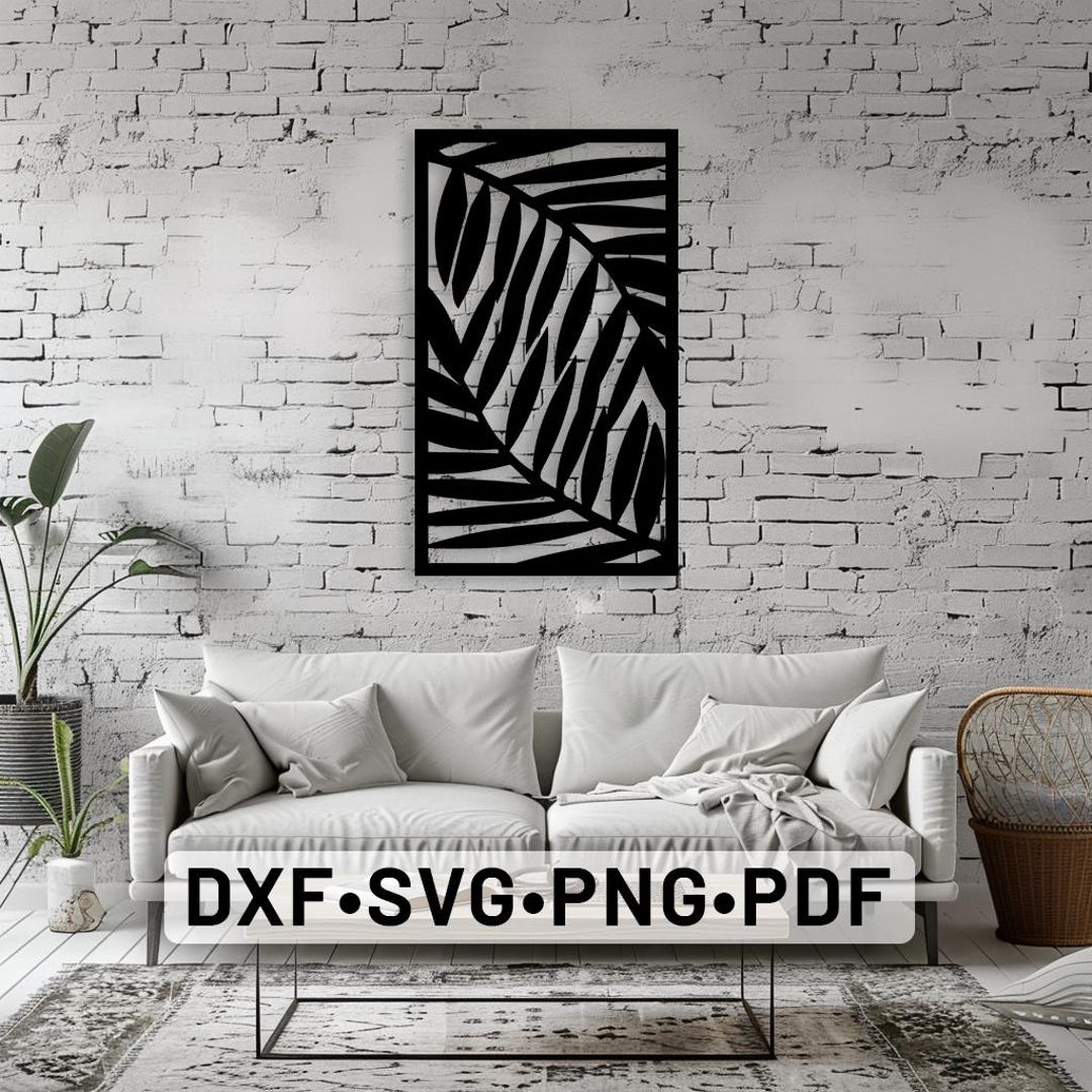 Leaf Flower Wall Art DXF Leaf SVG, Leaves Silhouette Svg, Leaf Dxf ...