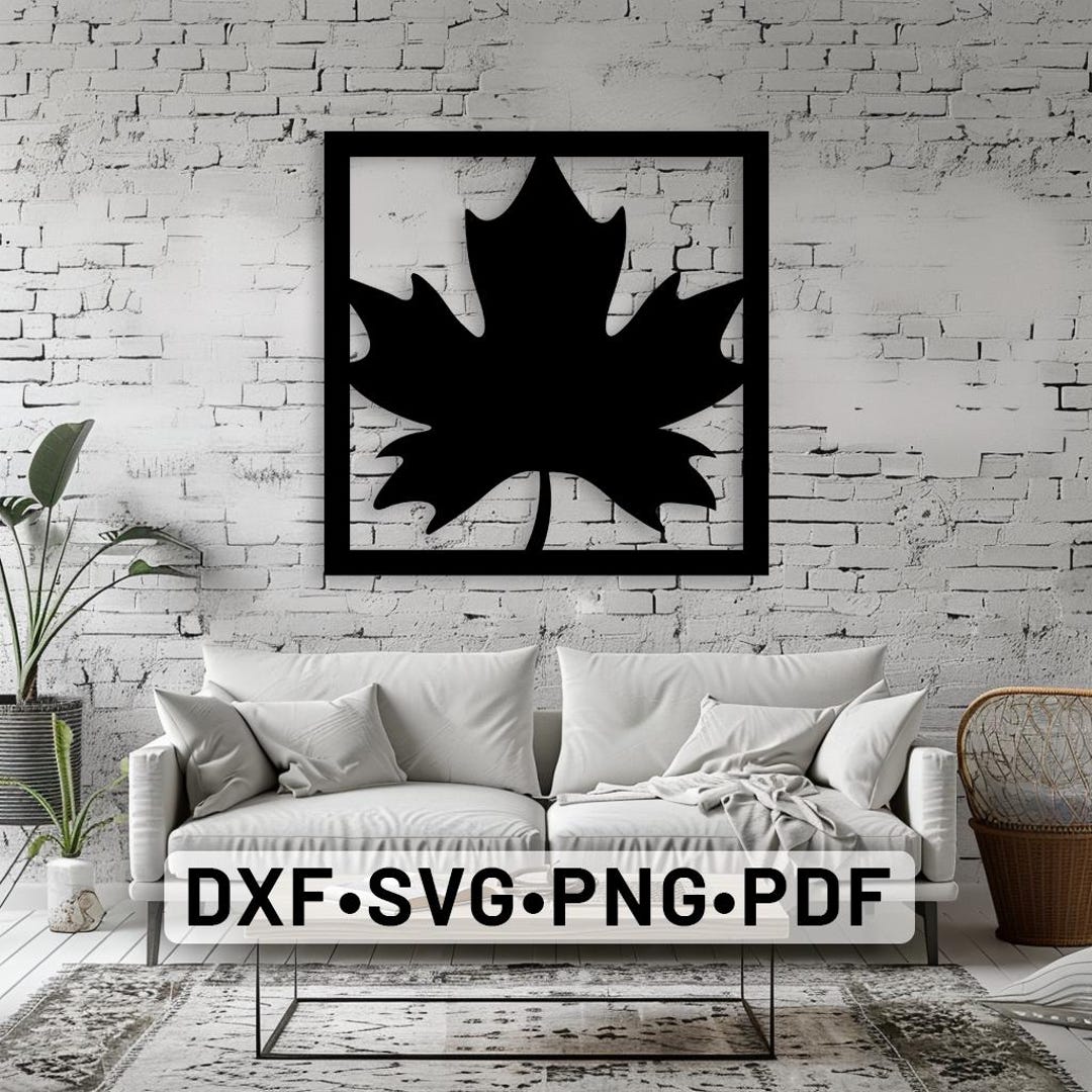Leaf Wall Art DXF Leaf SVG, Leaves Silhouette Svg, Leaf Dxf, Leaves Dxf ...