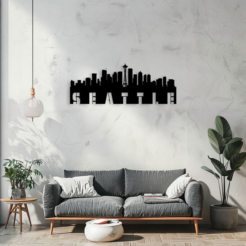 City Skyline Silhouette Wall Art Dxf Svg Washington Dxf New York Dxf ...