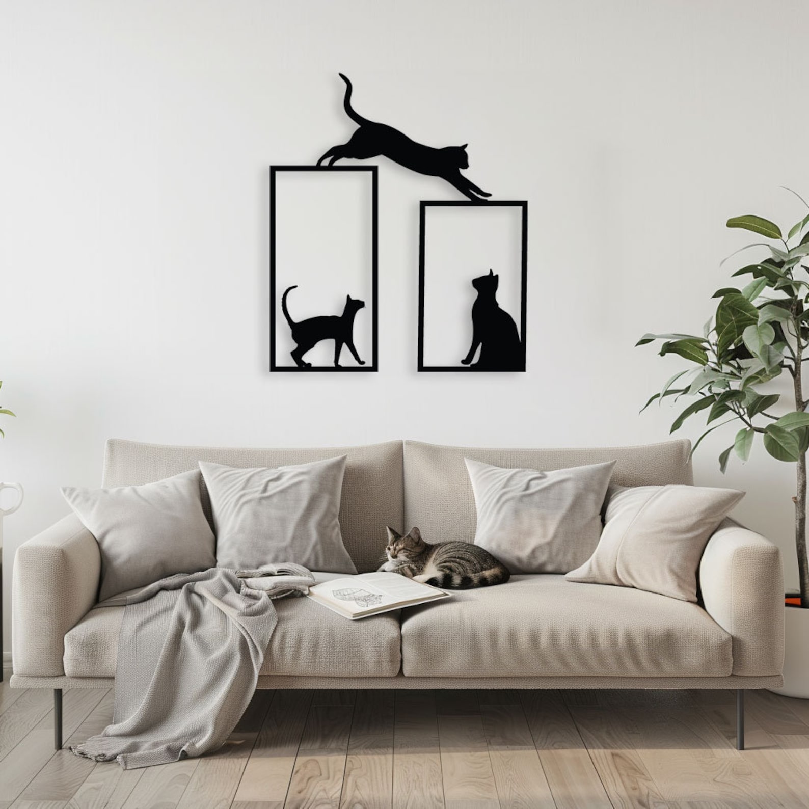 Cat Laser Cut Vector Files, Cat Dxf, Cat Silhouette, Cat Svg Home Decor ...