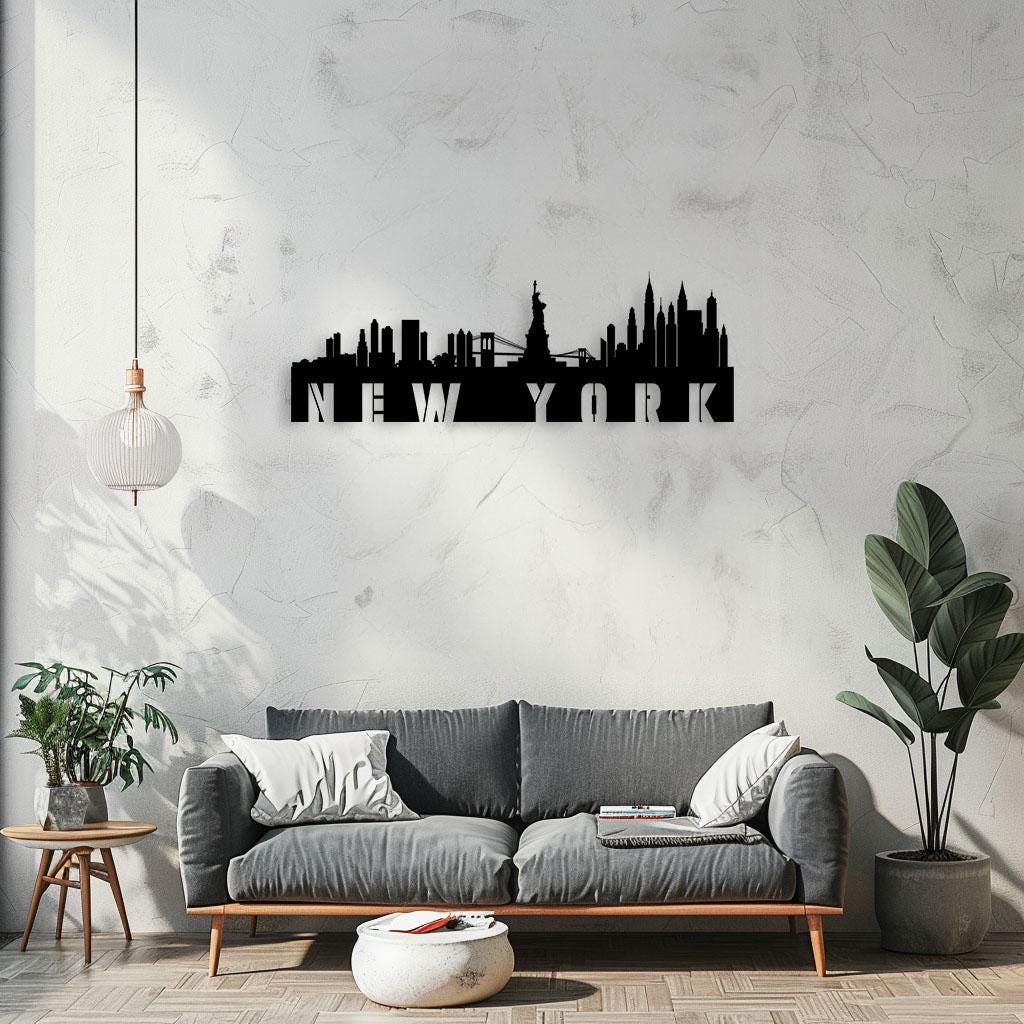 City Skyline Silhouette Wall Art Dxf Svg, New York Dxf New Orleans Dxf ...