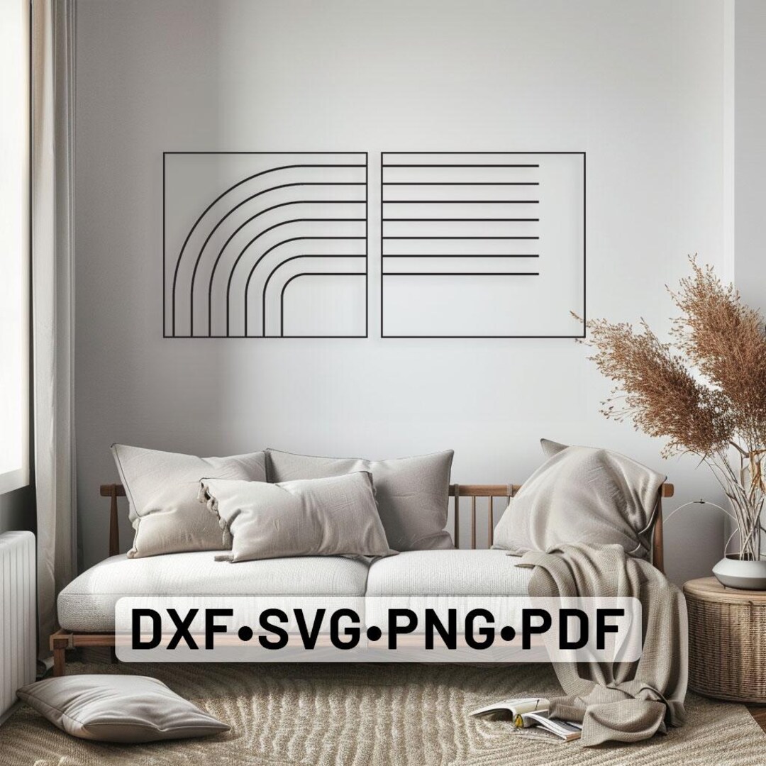 Line Abstract Svg DXF Laser Cut Files, Geometric Shapes Silhouette ...