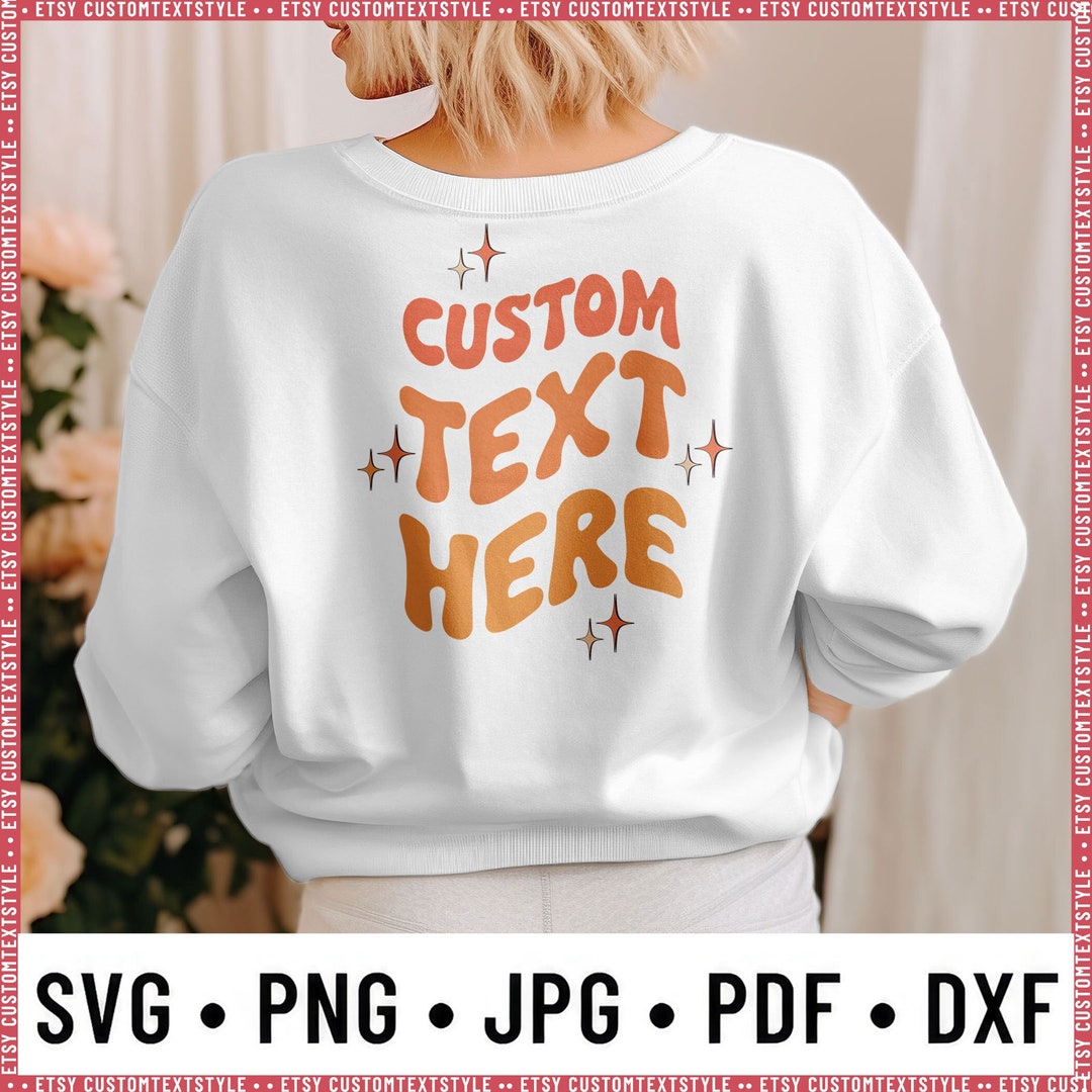 Customized Retro Wavy Text Svg, Custom Retro Personalized Text SVG ...