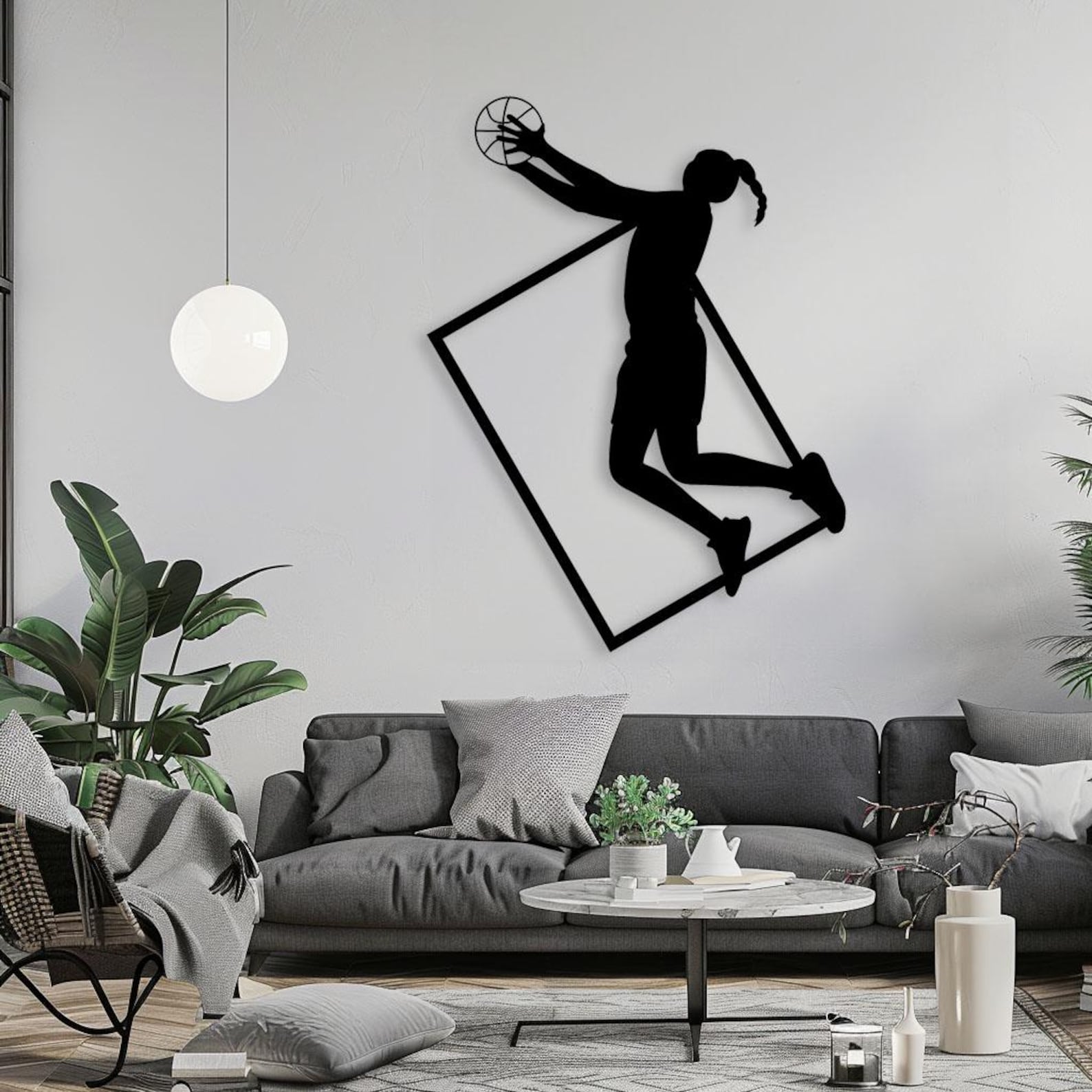 Woman Basketball Svg Laser Cut Files Dxf, Basketball Wall Art Laser Cut ...