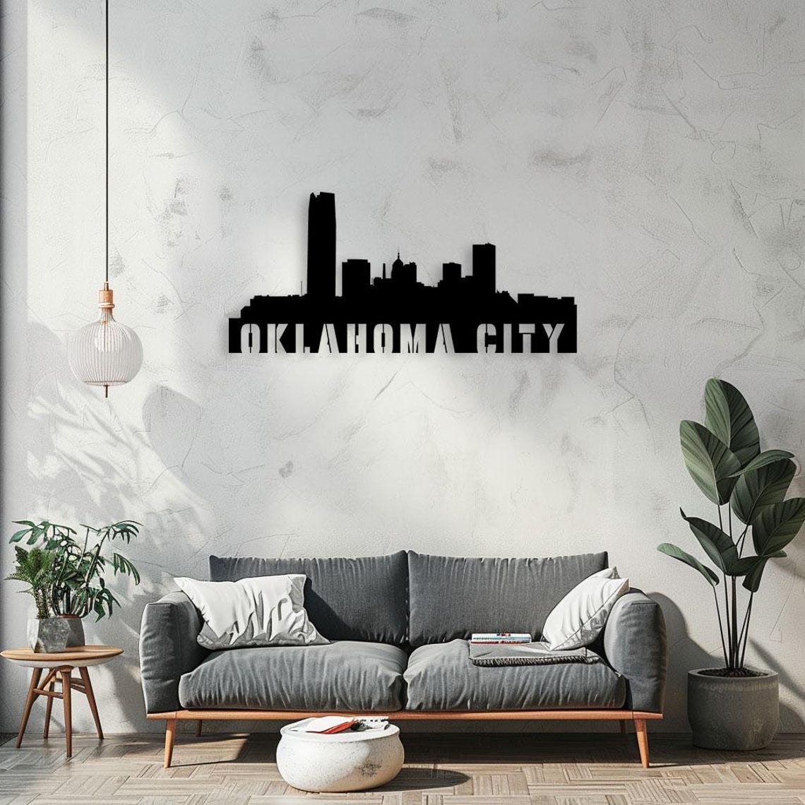 City Skyline Silhouette Wall Art Dxf Svg, Oklahoma City Dxf Phoenix Dxf ...