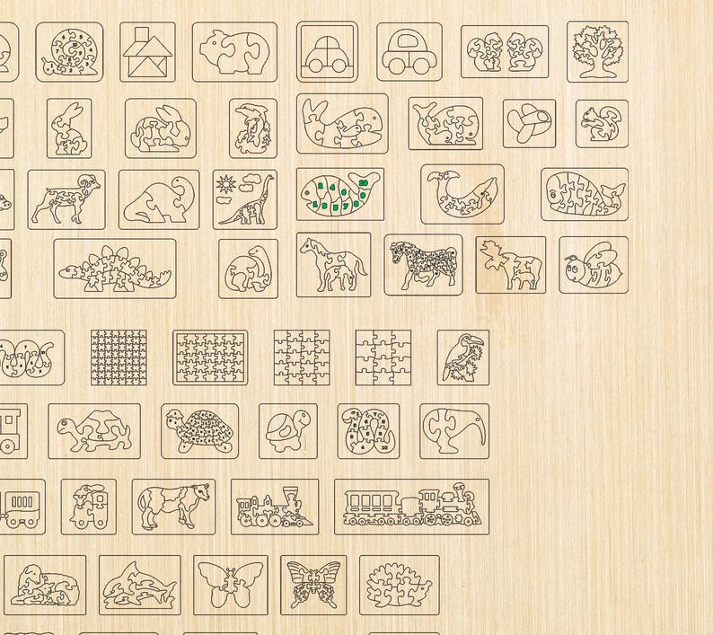 110 Kinder Puzzle Tiere Laser Cut Bunlde Dxf Cnc Cdr Puzzle Spielzeug 110 Kinder Puzzle Tiere Laser Cut Bunlde Dxf Cnc Cdr Puzzle Spielzeug
