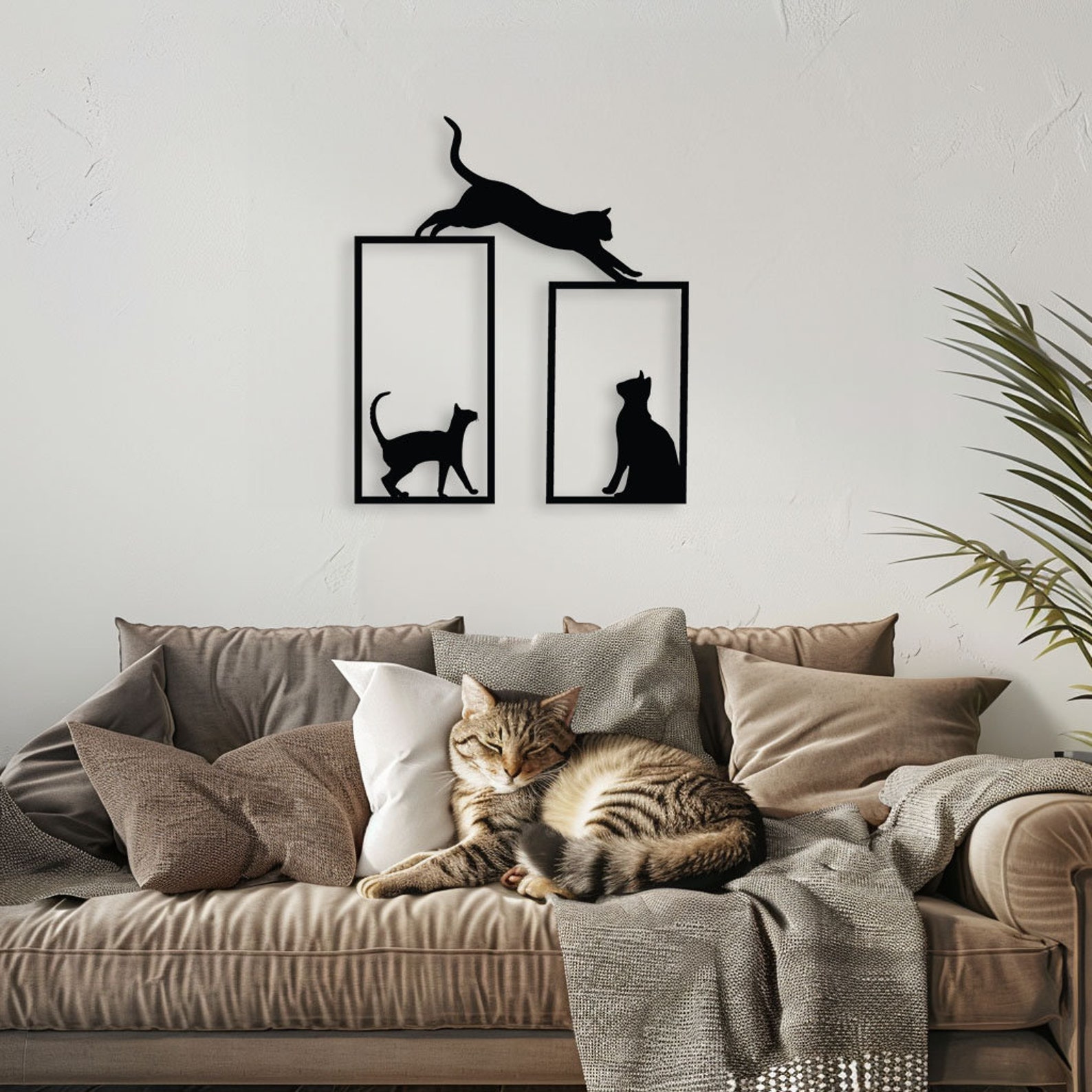 Cat Laser Cut Vector Files, Cat Dxf, Cat Silhouette, Cat Svg Home Decor ...