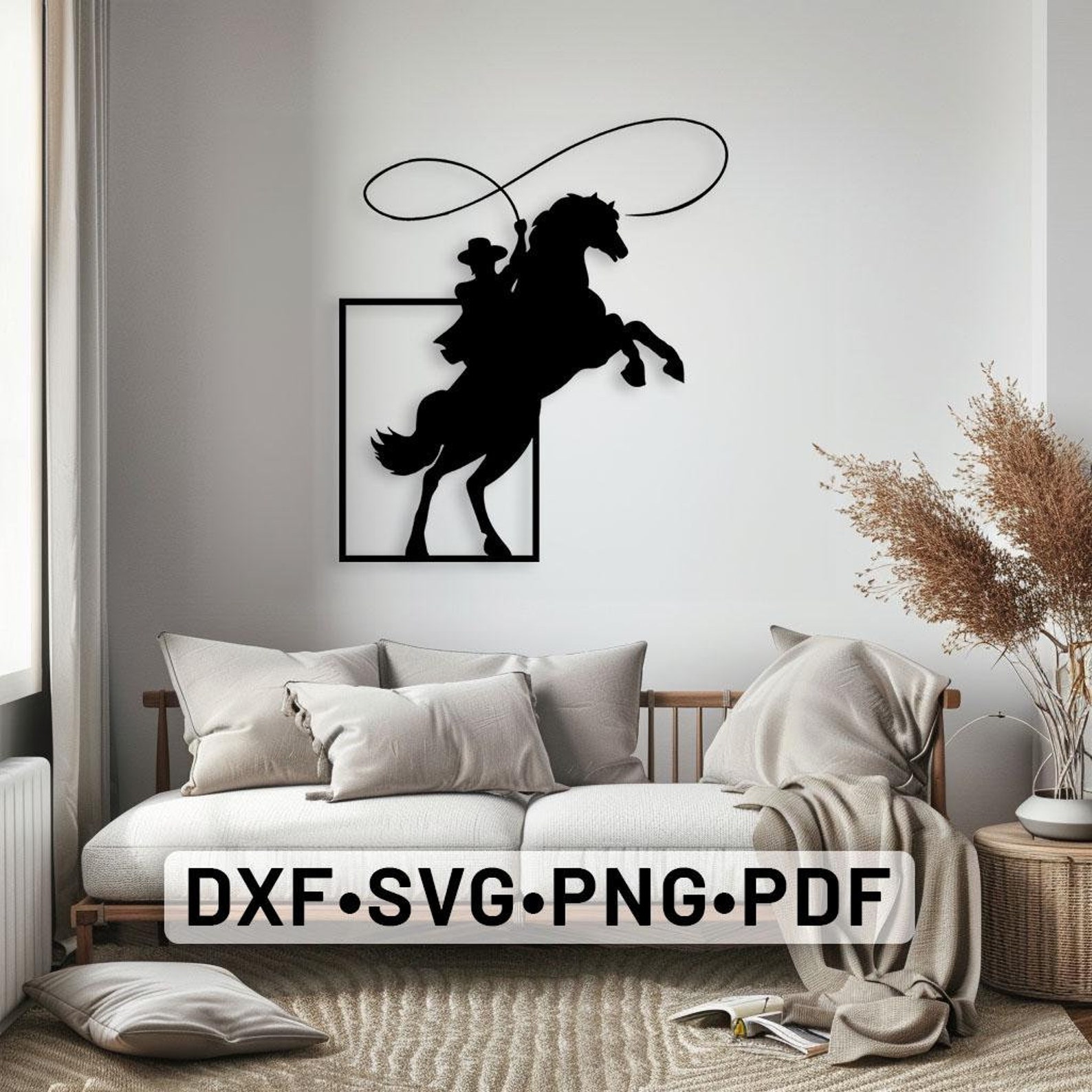 Cowboy Whip CNC Router Vinyl Cut Sticker, Cowboys Laser Cut Dxf ...