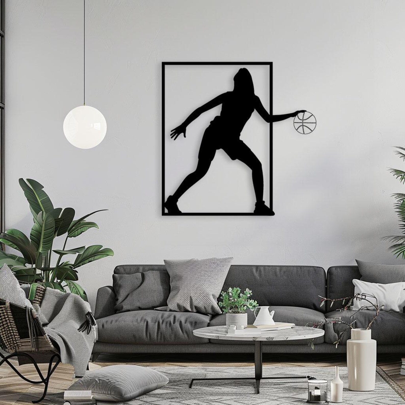 Girl Basketball Svg Laser Cut Files Dxf, Basketball Wall Art Laser Cut ...