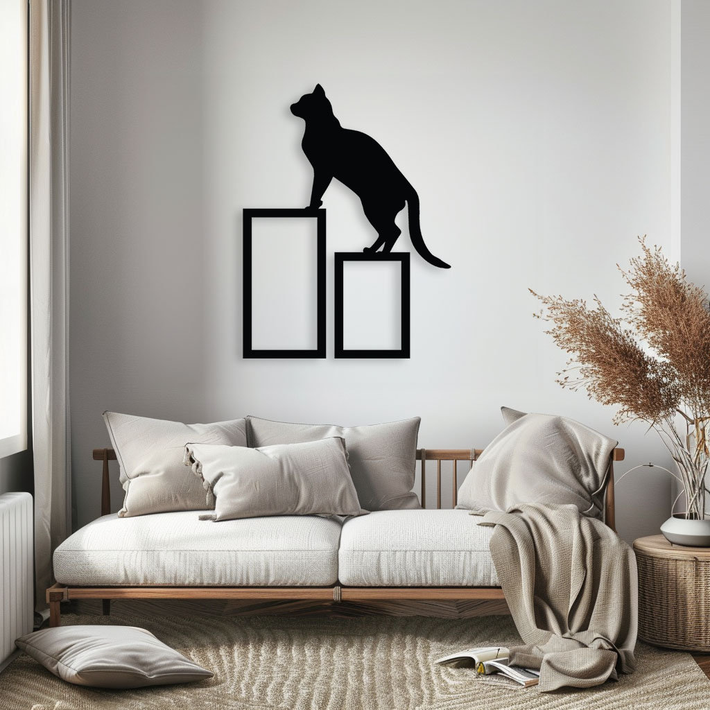 Laser Cut Cat Vector Files, Cat Dxf, Cat Silhouette, Cat Svg Home Decor ...