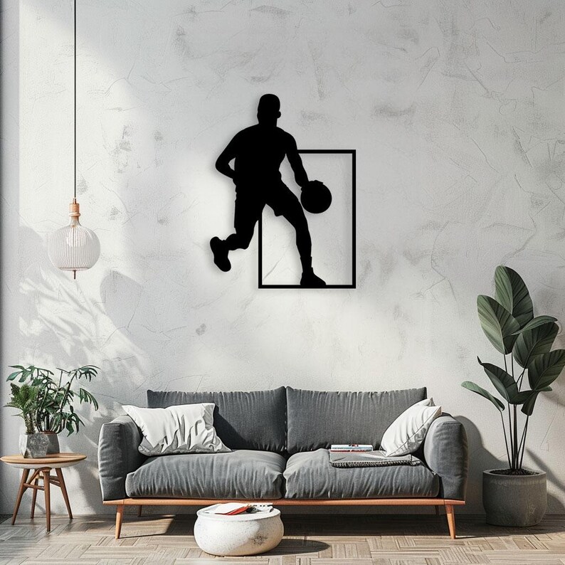 Basketball Laser Cut Wall Art Svg, Basketball Player Svg Laser Cut ...