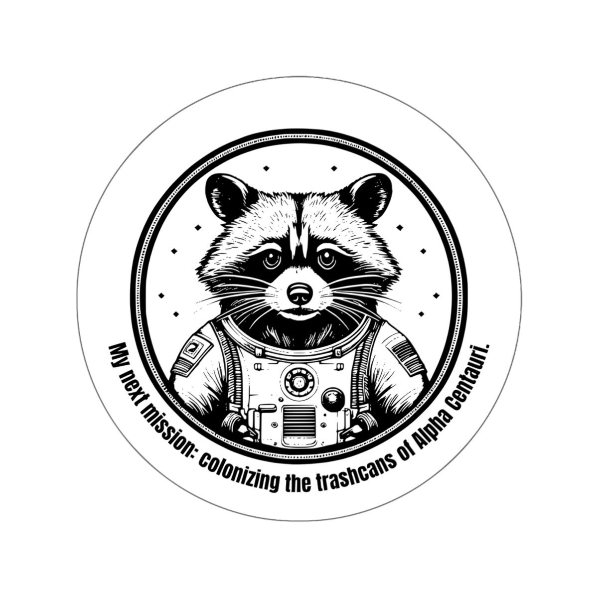 Funny Raccoon Sticker Meme Bumper Sticker Funny Cute Raccoon Gift Funny ...